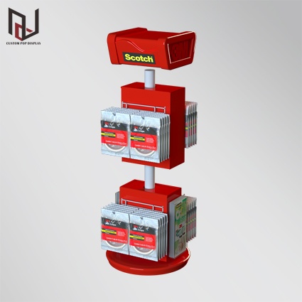 Counter display with hooks metal display stands