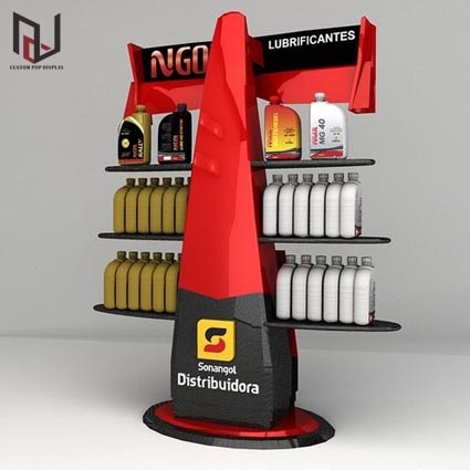 metal plate display stands for lubricating oil